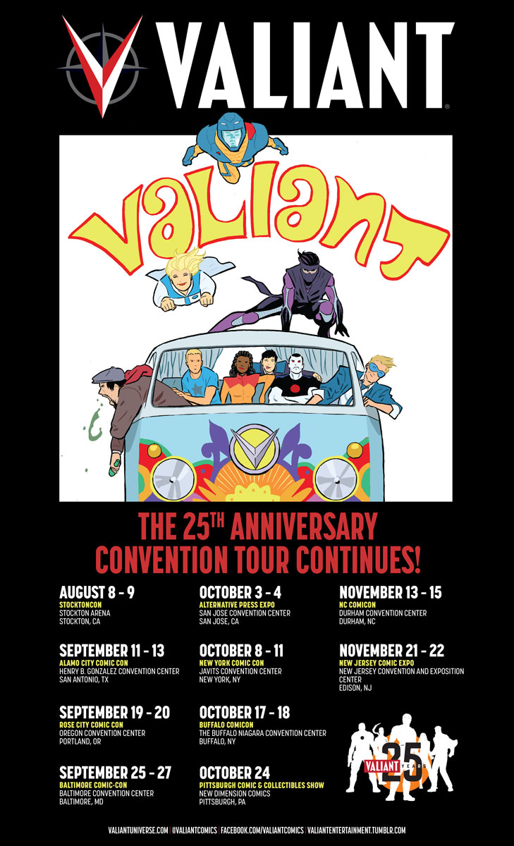 Valiant’s 25th Anniversary Convention Tour Adds Four New Dates for Fall ...